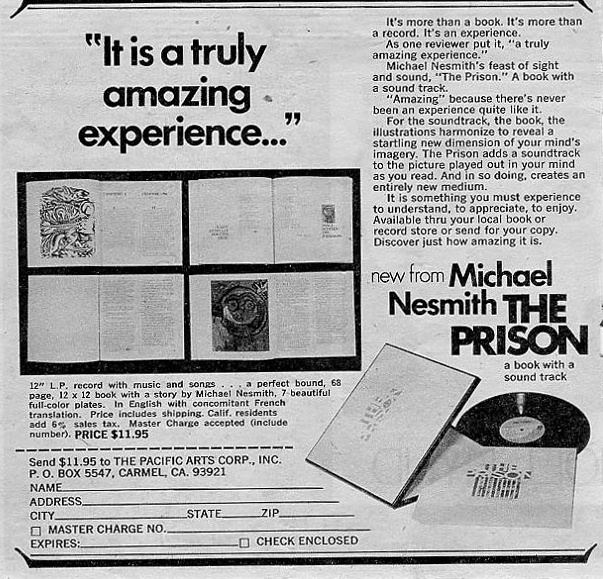 Americana Vinyl Treasures: Mike Nesmith “The Prison”- Pacific Arts ...