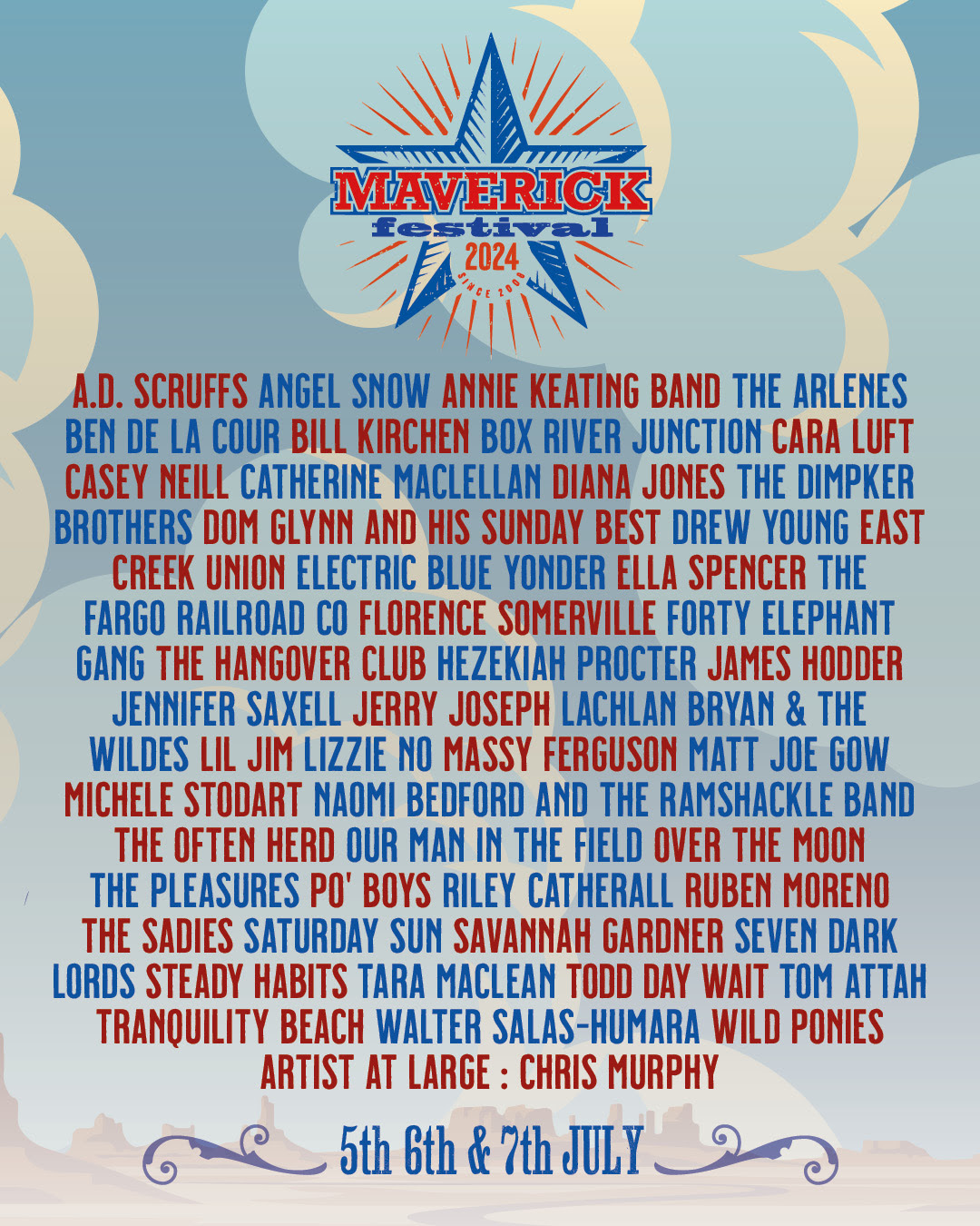 The Maverick line up for their seventeenth year is now complete and it ...
